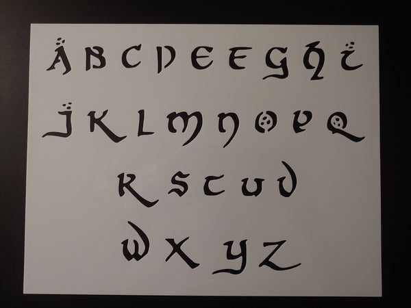 J.R.R. Tolkien Hobbit Font Alphabet 11 x 8.5 Stencil Sheet FAST FREE S ...