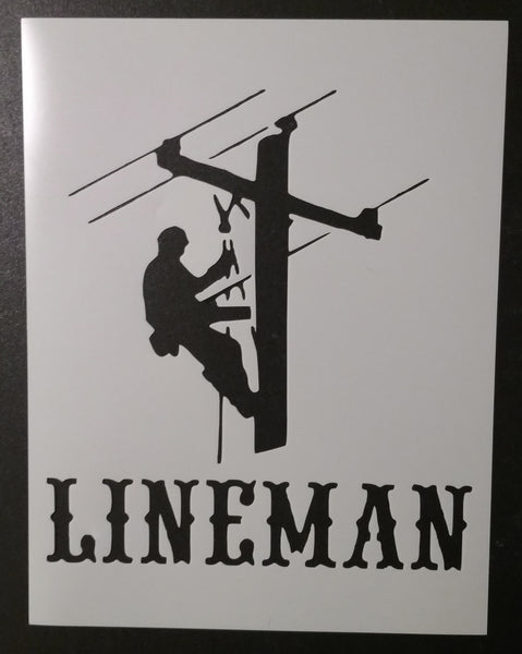 Lineman Line Man Custom Stencil – My Custom Stencils