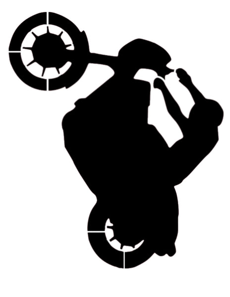 Motorcycle Wheelie Rider - Custom Stencil – My Custom Stencils