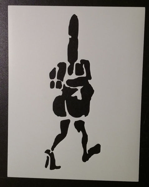 Walking Hand Giving Finger - Stencil – My Custom Stencils